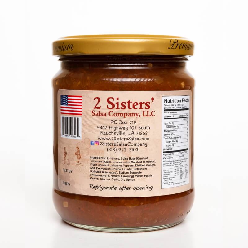 16 fl oz Fiesta Salsa | 2 Sisters Salsa